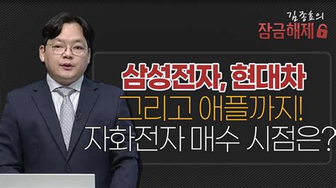 김종효의 잠금해제 삼성전자 현대차 그리고 애플까지 자화전자 매수 시점은 머니투데이방송 증시 증권 Youtube