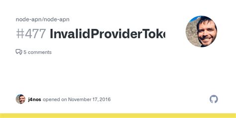 Invalidprovidertoken · Issue 477 · Node Apnnode Apn · Github