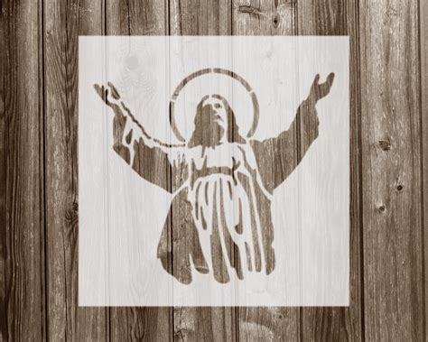 Jesus Stencil Stencil Space Reusable 6x6 Inch Mylar