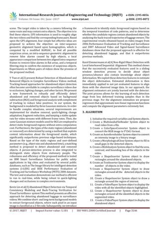 Abandoned Object Detection Based On Statistics For Labeled Regions PDF