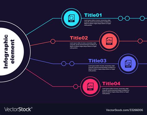 Set  File Document Php M3u And Xsl Business Vector Image
