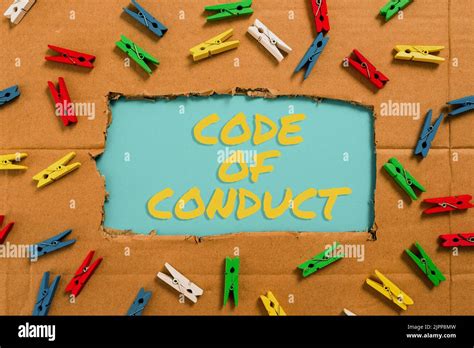 Text Showing Inspiration Code Of Conduct Business Overview Ethics Rules Moral Codes Ethical