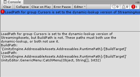 Is Set To The Dynamic Lookup Version Of StreamingAssets But BuildPath Is Not Unity Engine
