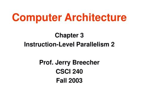 PPT Computer Architecture PowerPoint Presentation Free Download ID