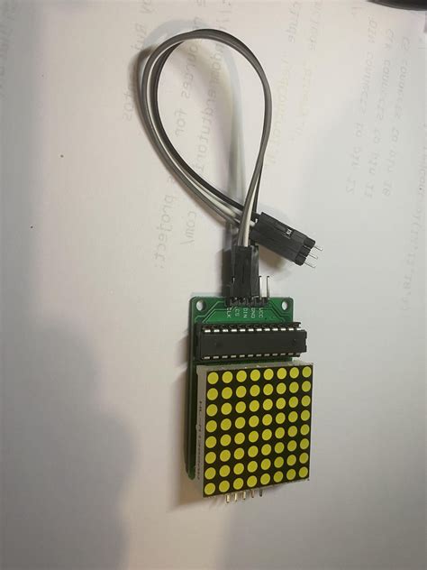 arduino and 8x8 dot matrix white to indicator board general guidance