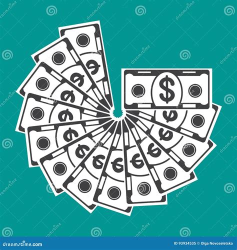 Spread Of Cash Stock Vector Illustration Of Prosperity 93934535