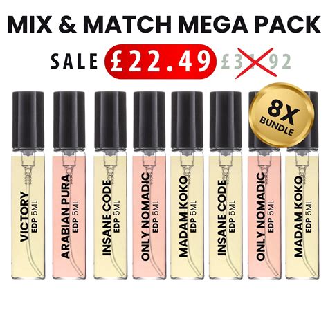 8x 5ml Intense Perfume Bundle Discovery Set Uk Insane Perfumes Uk