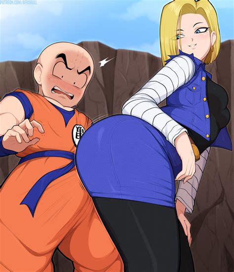 Android And Kuririn Dragon Ball And More Drawn By Afrobull Danbooru
