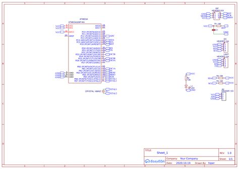 Atmega8 Tiny V1 Easyeda Open Source Hardware Lab