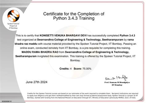 passed python 3 4 3 training test venuka bhargavi devi konisetti posted on the topic linkedin