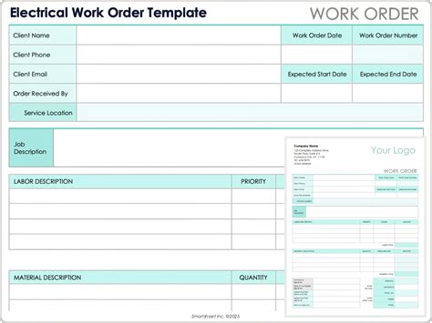Excel Work Order Template Excel Work Order Template 15 Free Excel