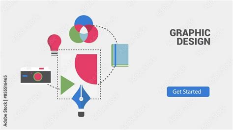 This Video Shows A Simple Animation Of A Graphic Design Concept Using