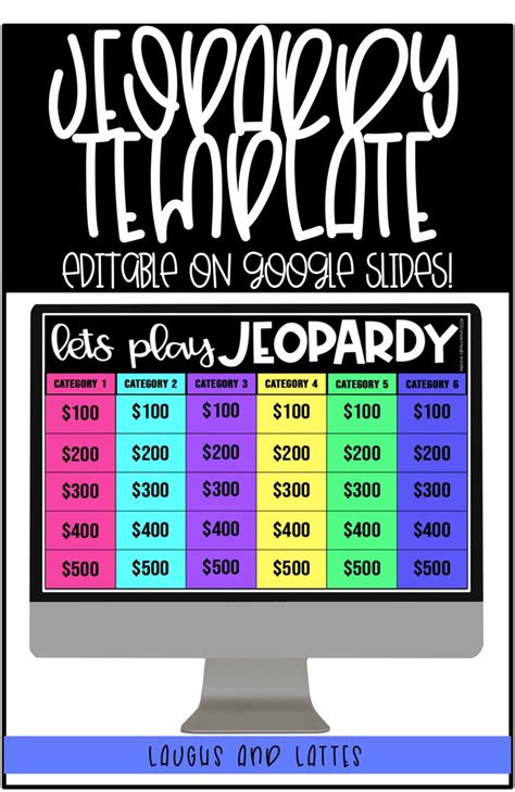 Editable Trivia Jeopardy Style Game Template Commercial Personal