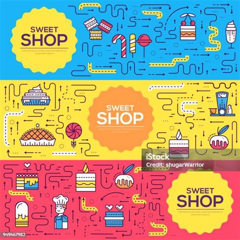 얇은 선 행복 한 사람들 책자 카드를 굽기 설정 합니다 장식 케이크 템플릿 Flyear 잡지 포스터 책 표지 배너 개요 과자가 게 초대 개념 다양에 대한 스톡 벡터 아트 및