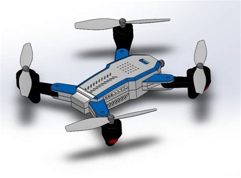 Drone Frame Assembly V003 Download Free 3d Model By Interia Cad Crowd