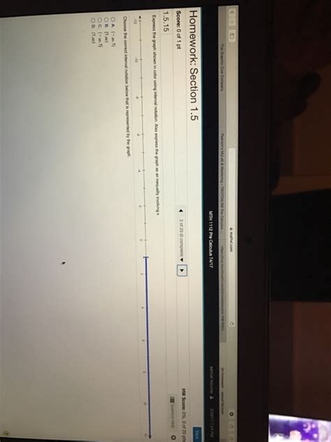 Solved Express The Graph Shown In Color Using Interval