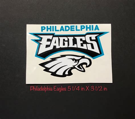 Nfl Philadelphia Eagles Car Decal 3 12 Inch X 5 14 Inch Die Cut