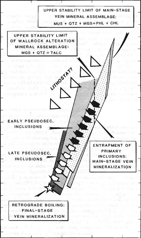 Pressure Temperature Evolution Path Of Vein Formation At Brusson A
