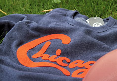 Chicago Football Felt Applique Crewneck Chitown Clothing