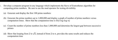 Solved Develop A Computer Program In Any Language Which