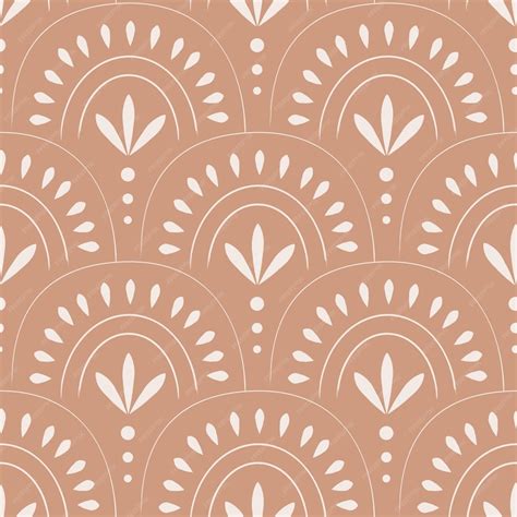 Premium Vector Cute Boho Seamless Pattern With Arches Vector