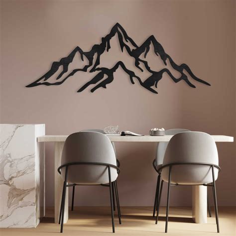 Настінне панно декор інтерєру картина з дерева Гори 01190 чор 70 купити онлайн на Rozetka