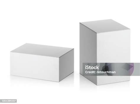 흰색 배경에 격리 된 빈 포장 흰색 골판지 상자 포장 설계 준비 0명에 대한 스톡 사진 및 기타 이미지 0명 3차원 인쇄 3차원 형태 Istock