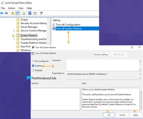 How To Turn Off System Restore In Windows 1110