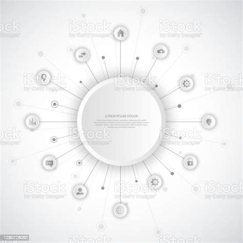 인포그래픽 요소와 평면 아이콘이 있는 정보 기술 배경 디지털 기술 네트워크 연결 및 통신 개념 벡터 그림입니다 공동체에 대한