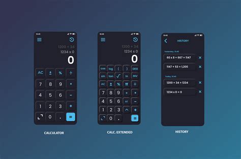 Calc Mock Ui Project Behance