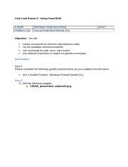 CIS U LabReport Paul Cannizzaro Docx Unit Lab Report Using PowerShell CIS VMWare