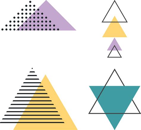 Memphis Triangle Shape Abstract Geometric Style Design Vector Illustration 29413747 Vector Art