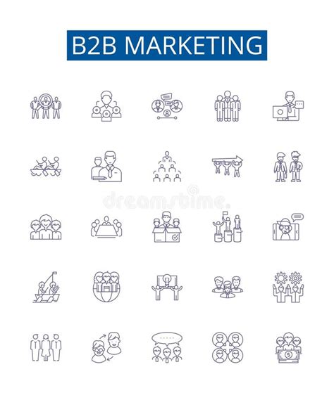 B2b Marketing Line Icons Signs Set Design Collection Of Bb Marketing Sales Strategies