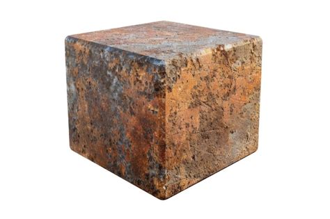Premium Photo Rusty Metal Cube Isolated On A White Background Metal Cube