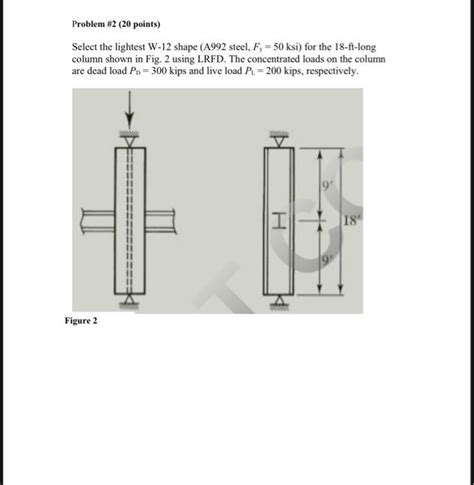 solved select the lightest w 12 shape a992 steel fy 50ksi