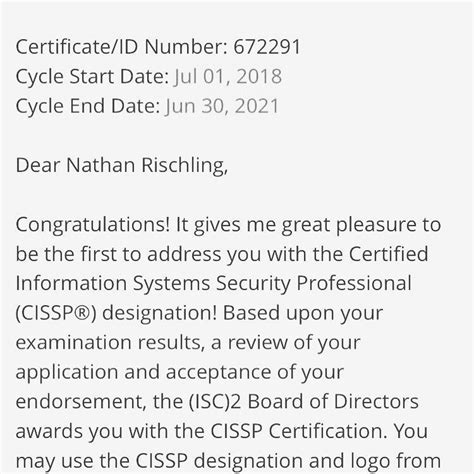 Nathan R On Linkedin Officially A Cissp