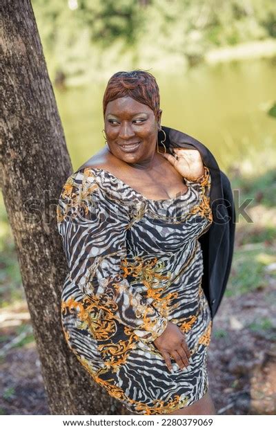 Sexy Black Plus Size Model Posing Stock Photo Shutterstock