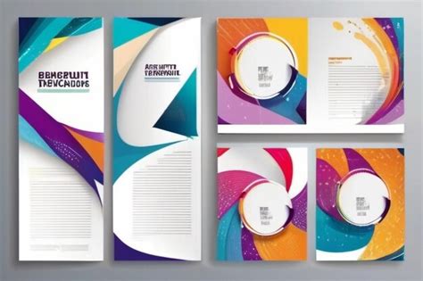 Abstract Vector Layout Background Set For Art Template Design List Front Page Mockup Premium