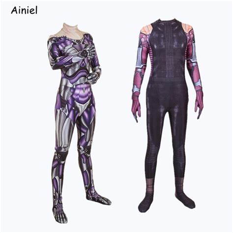 Alita 배틀 엔젤 코스프레 의상 젠타이 바디 슈트 슈퍼 히어로 정장 점프 슈트 3d 프린트 스판덱스 할로윈 파티 성인 여성