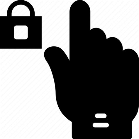 Finger Gesture Hand Interaction Lock Icon Download On Iconfinder