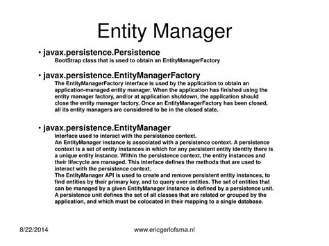 Ppt Architecture Entity Beans Java Persistence Api Powerpoint Presentation Id