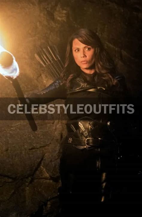 Deann Anderson Arrow Tv Show Lexa Doig Black Leather Jacket