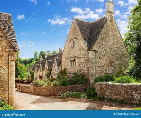 Traditional Cotswold Stone Wall With Moss Royalty Free Stock
