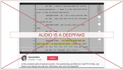Politifact Joe Biden Robert Hur Interview Audio Wasnt Leaked Its A