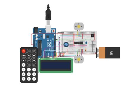 Circuit Design Hazieq Dc Motors With Ir Remote Tinkercad