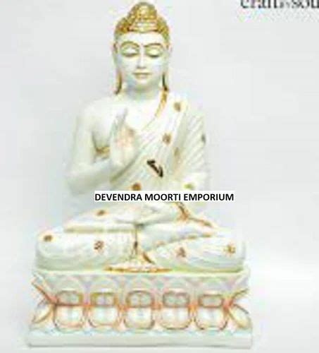 White Handmade Marble Gautam Buddha Statue Home At Rs 30000 In Jaipur