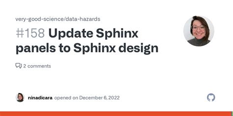 Update Sphinx Panels To Sphinx Design Issue Very Good Science Data Hazards Github