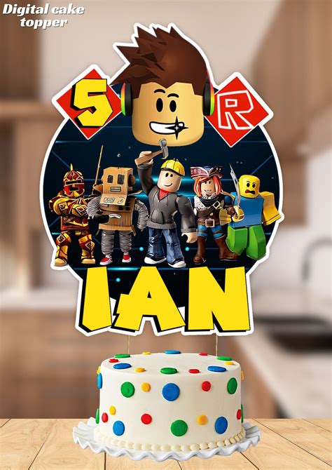 Diy Roblox Cake Topper Roblox Boy Cake Topper Roblox Cake Topper Customize Printable Cake