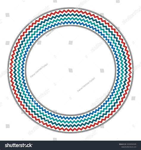 Zigzag Pattern Circle Frame Ancient Egypt Stock Vector Royalty Free 2193554185 Shutterstock