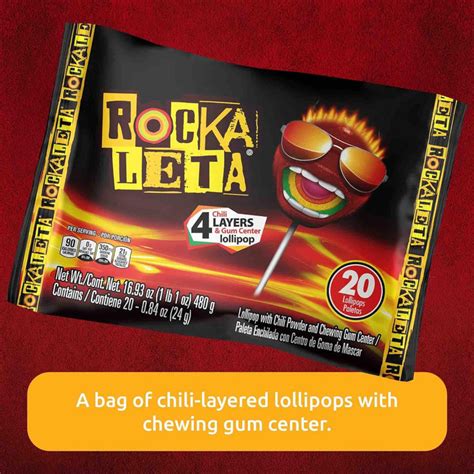 Sonrics Rockaleta Lollipops 20 Count Sabores De Mexico